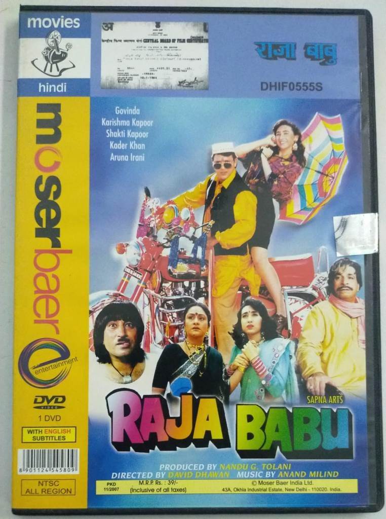 Raja Babu Hindi Movie DVD - Macsendisk