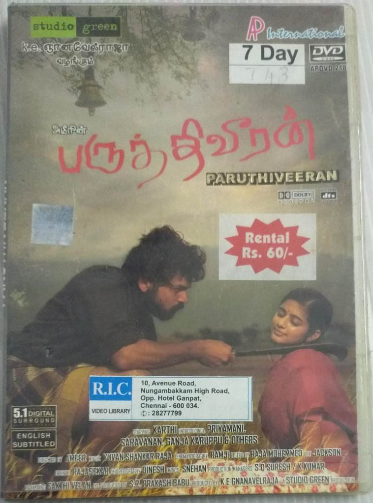 Paruthiveeran Tamil Movie DVD - Macsendisk