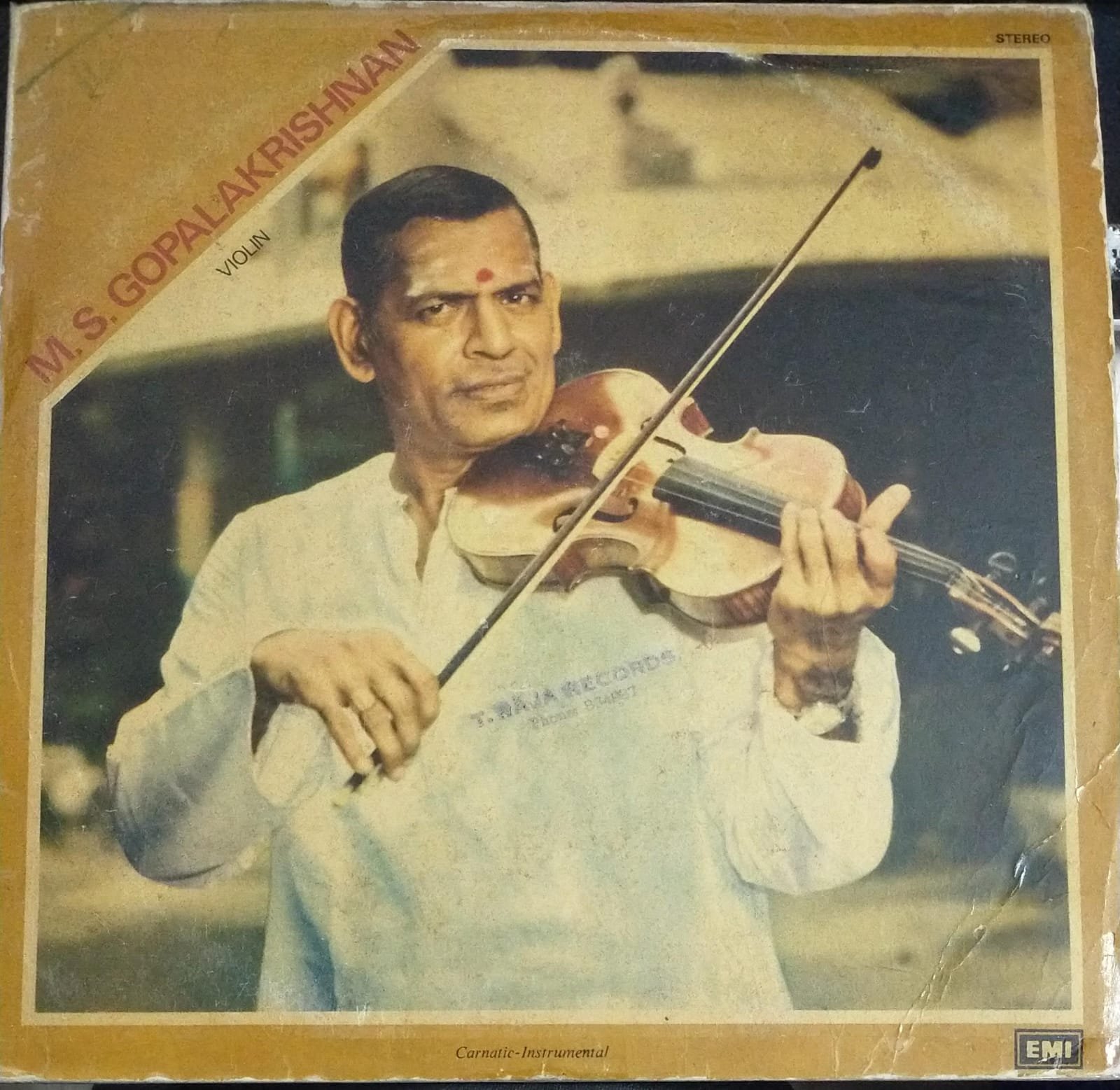 Classical Carnatic Instrumental Violin LP Vinyl Record by M S ...