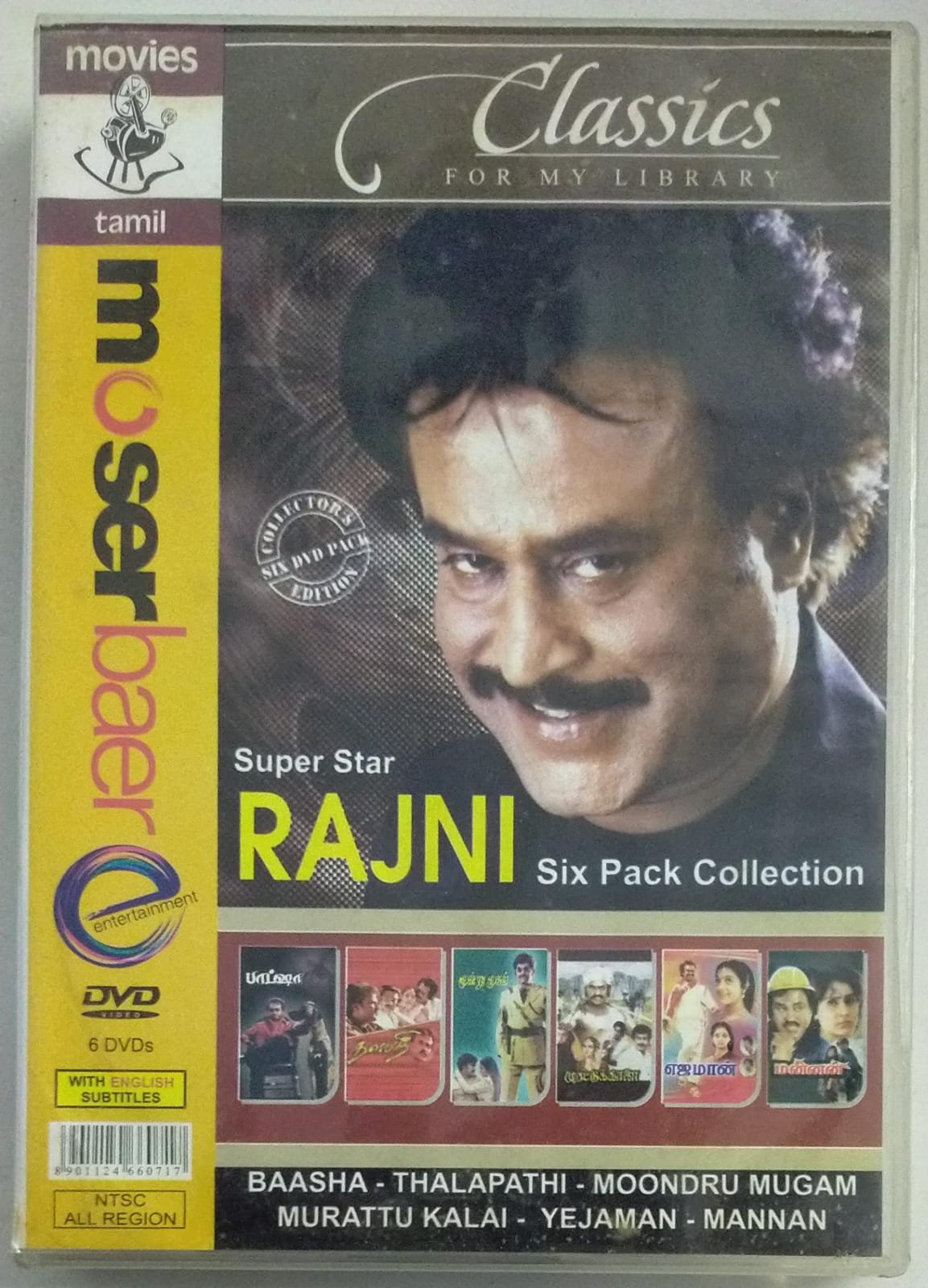 Super Star Rajni Six Pack collection of Tamil Movie DVD - Macsendisk