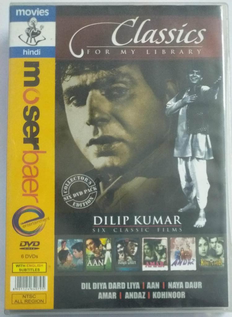 6 DVD Collection of Dilip Kumar Starrer Movies Dil Diya Dard Liya- Aan ...