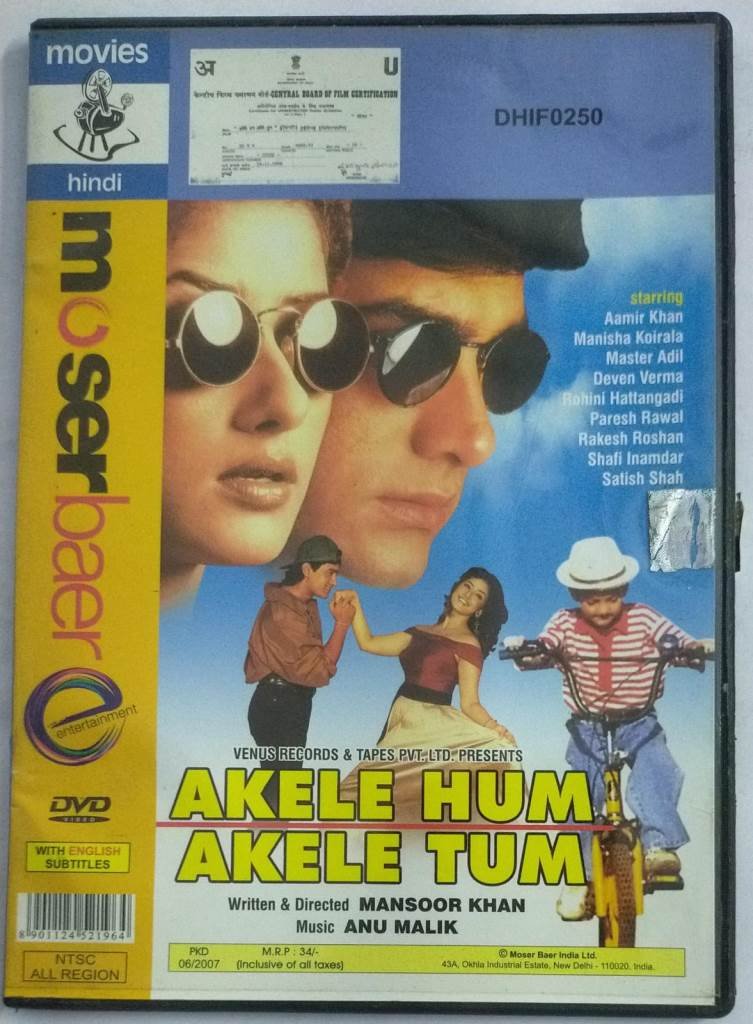 Akele Hum Akele Tum Hindi Movie DVD - Macsendisk