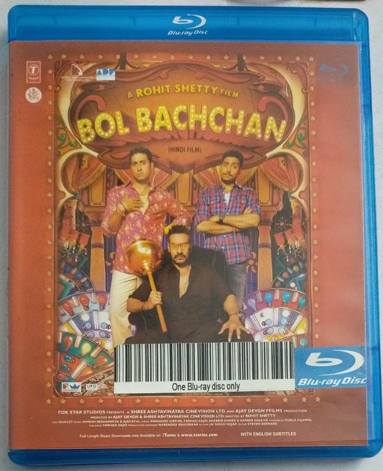 Bol Bachchan Hindi Movie Bluray