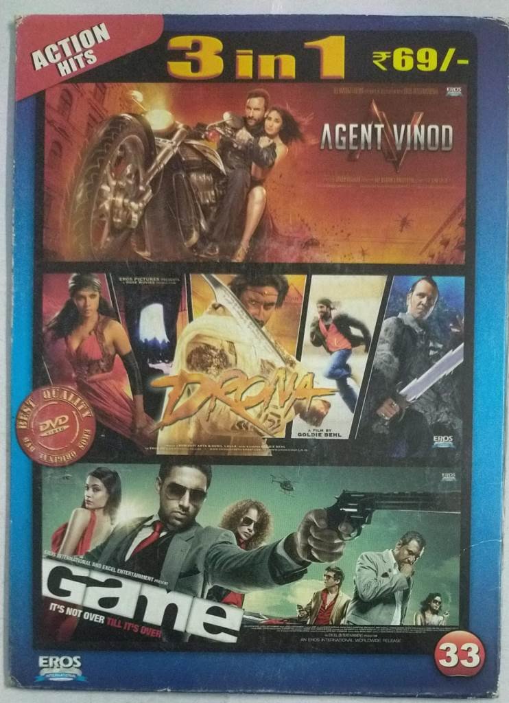 Agent Vinod- Drona- Game Hindi Movie DVD 3 in 1 - Macsendisk
