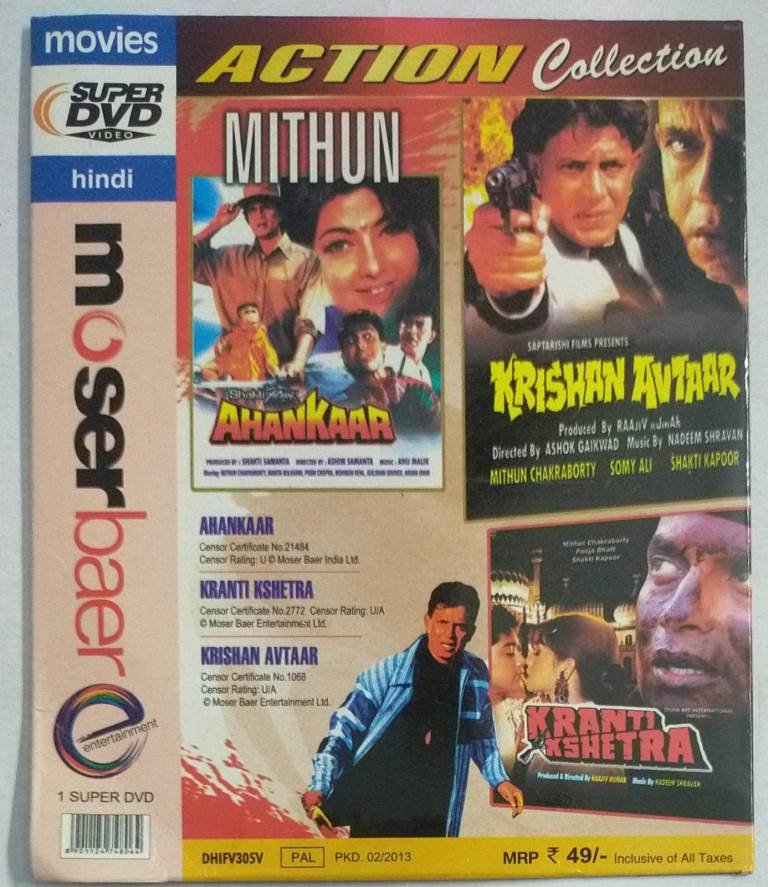 Ahankaar- Krishnan Avataar- Kranti Kshetra Hindi Movie DVD 3 in 1